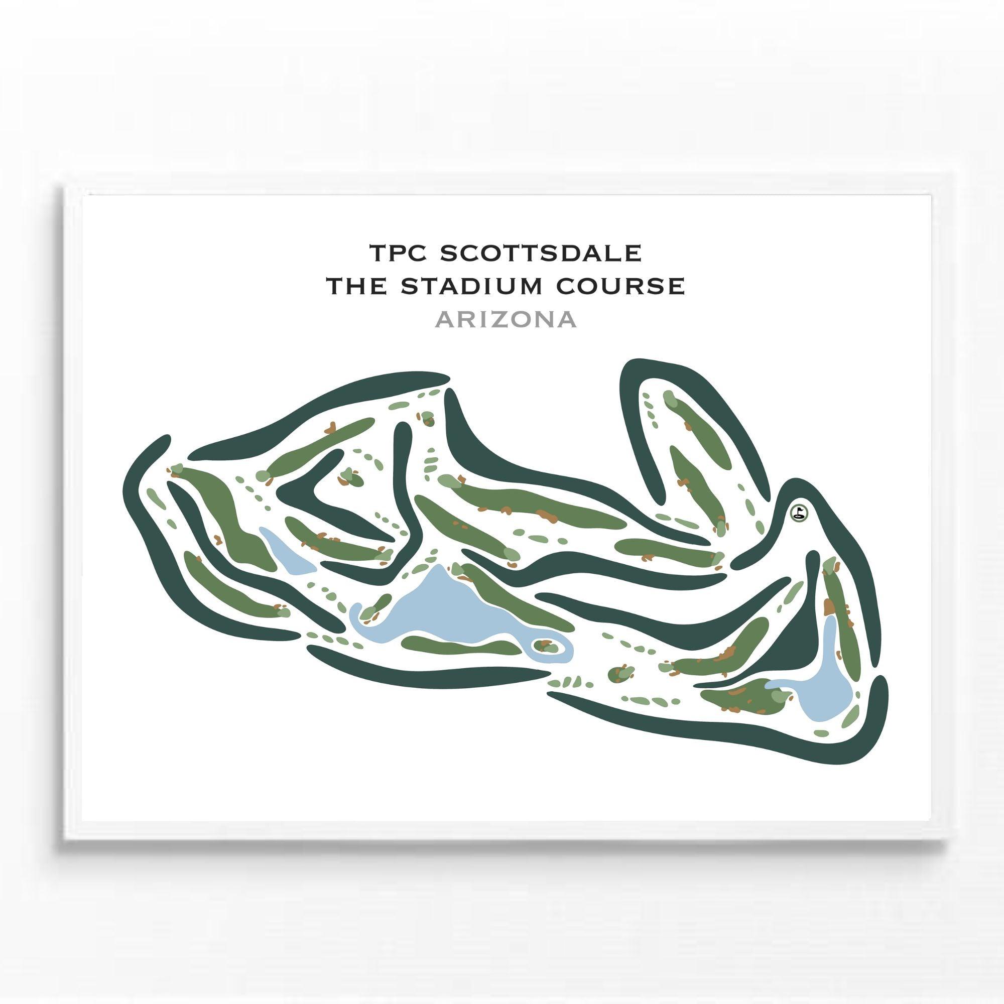 TPC Scottsdale Stadium Course, Arizona - Printed Golf Courses by Golf ...